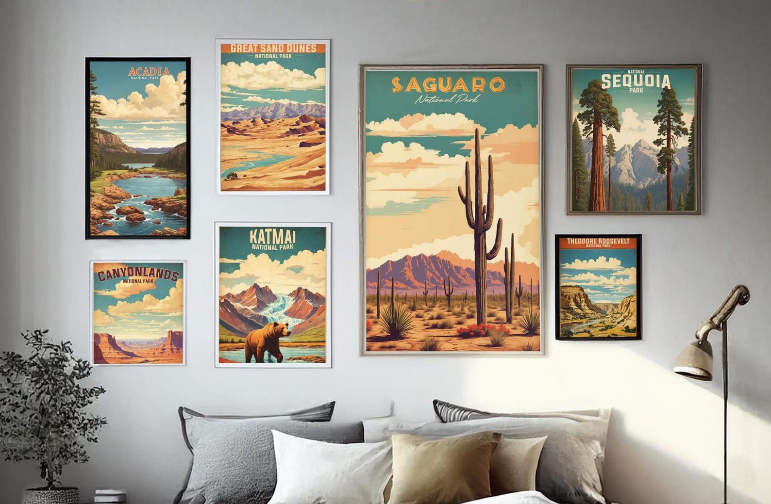 All 63 US National Parks Vintage Travel Posters Bundle, National Parks ...