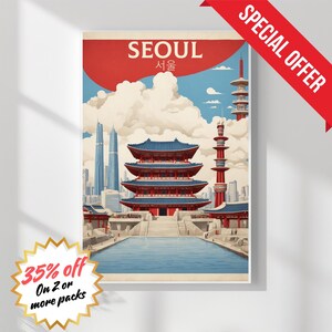 100 South Korea Vintage Travel Posters, SVG, JPEG, PDF Wall Art, Vintage Poster, Korean Souvenir ...