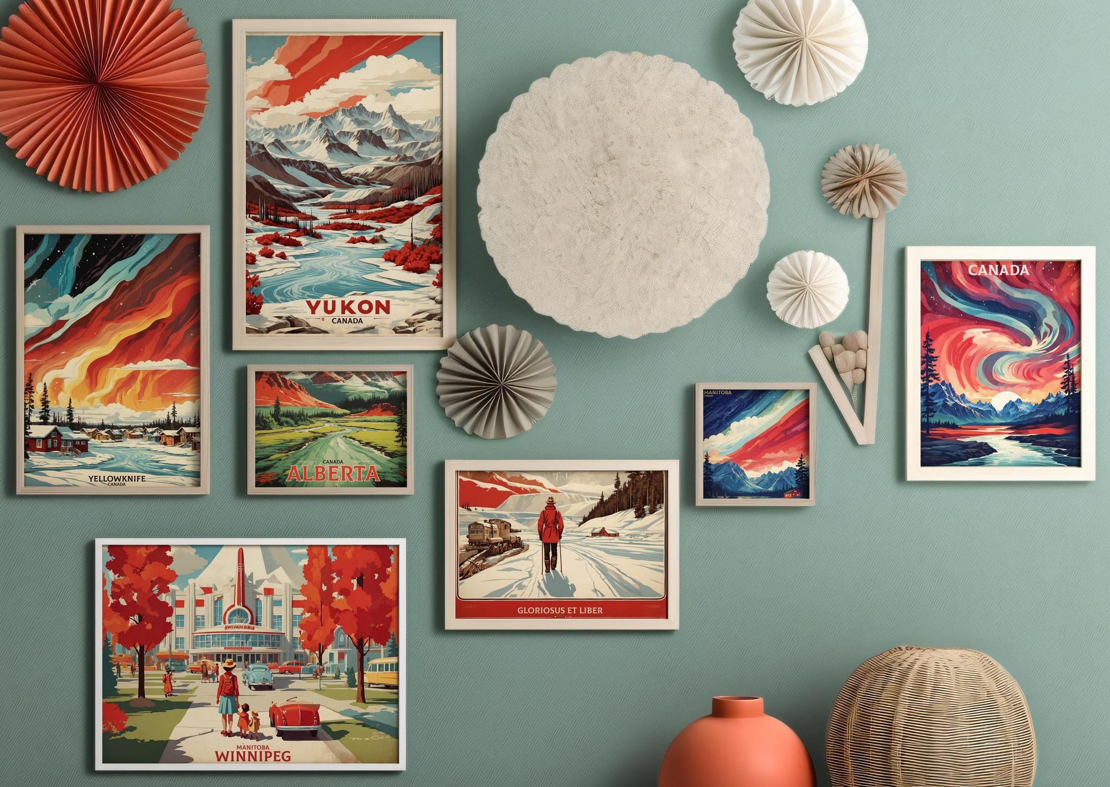 50 Canada Vintage Travel Posters, Canadian Wall Art, SVG, PDF, Souvenir ...