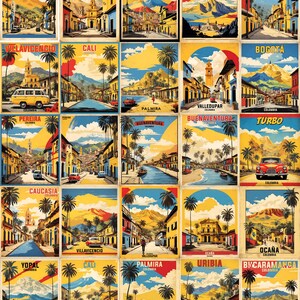 123 Colombia Vintage Travel Posters, Wall Art, Vintage Poster, Colombia ...