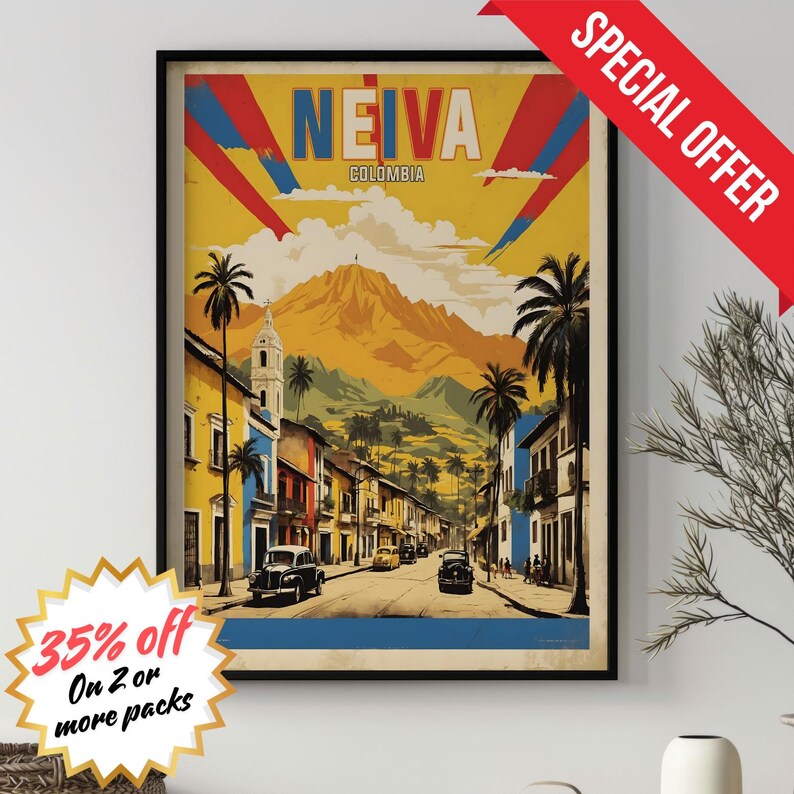 123 Colombia Vintage Travel Posters, Wall Art, Vintage Poster, Colombia ...