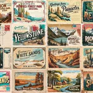National Park Postcard Set 2 of Each, 63 Parks, Horizontal and Vertical ...