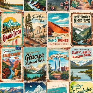 National Park Postcard Set (2 of Each), 63 Parks, Horizontal and ...