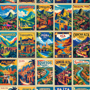 50 Peru Vintage Travel Posters, Two Sizes, Peruvian Wall Art, Vintage ...