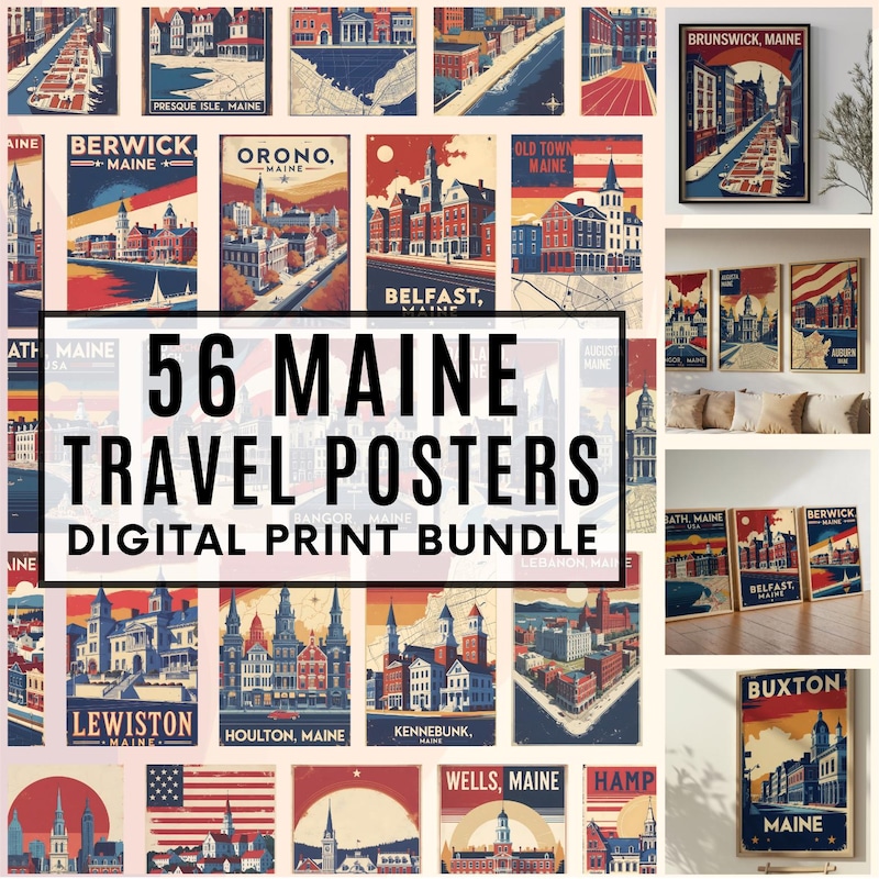 Maine Poster - Etsy