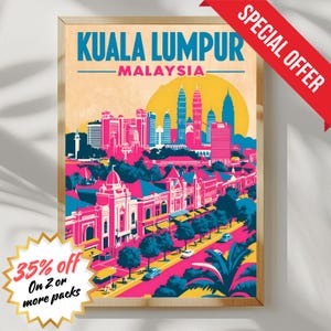 55 Malaysia Vintage Travel Posters, SVG, PDF, JPEG, Wall Art, Vintage ...