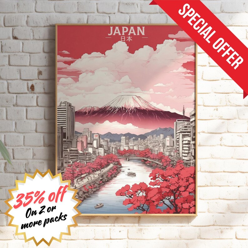 100 Japan Vintage Travel Posters, Japanese Wall Art, Vintage Poster ...