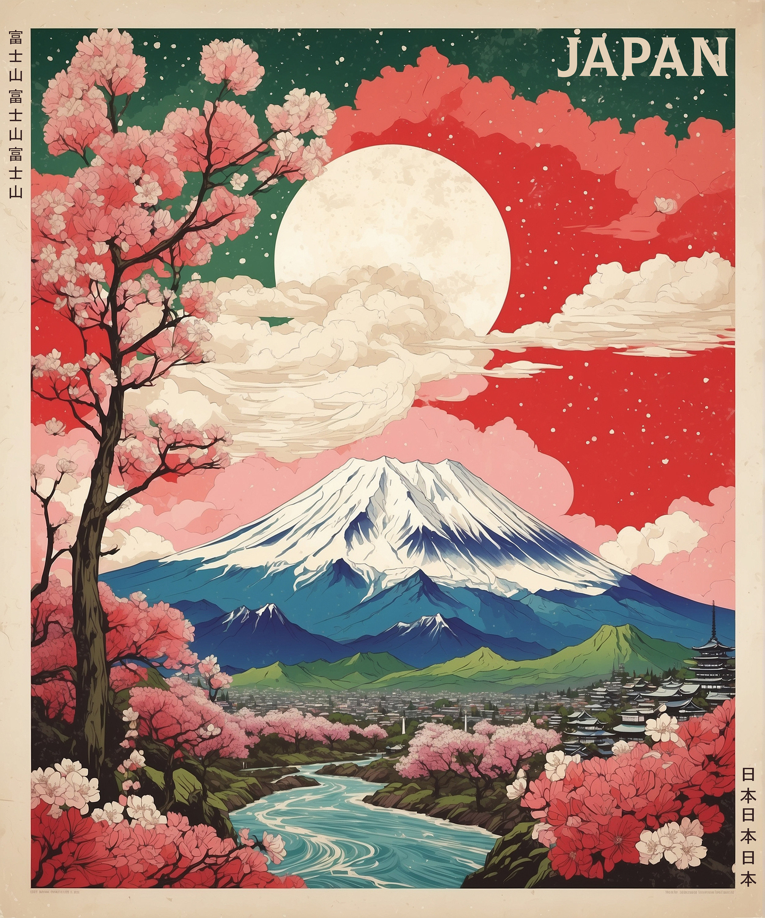 50 Japan Vintage Travel Posters, Japanese Wall Art, Vintage Poster ...