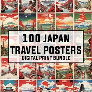 100 Japan Vintage Travel Posters, Japanese Wall Art, Vintage Poster ...