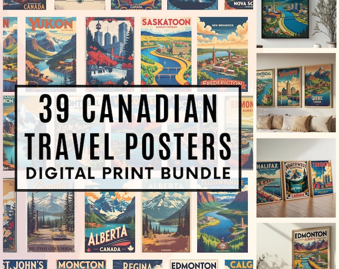 Map of Canada - Poster - Etsy UK