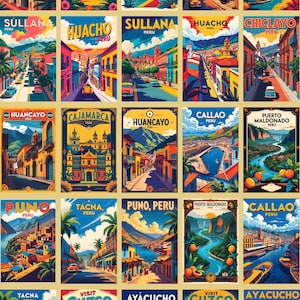 50 Peru Vintage Travel Posters, Two Sizes, Peruvian Wall Art, Vintage ...