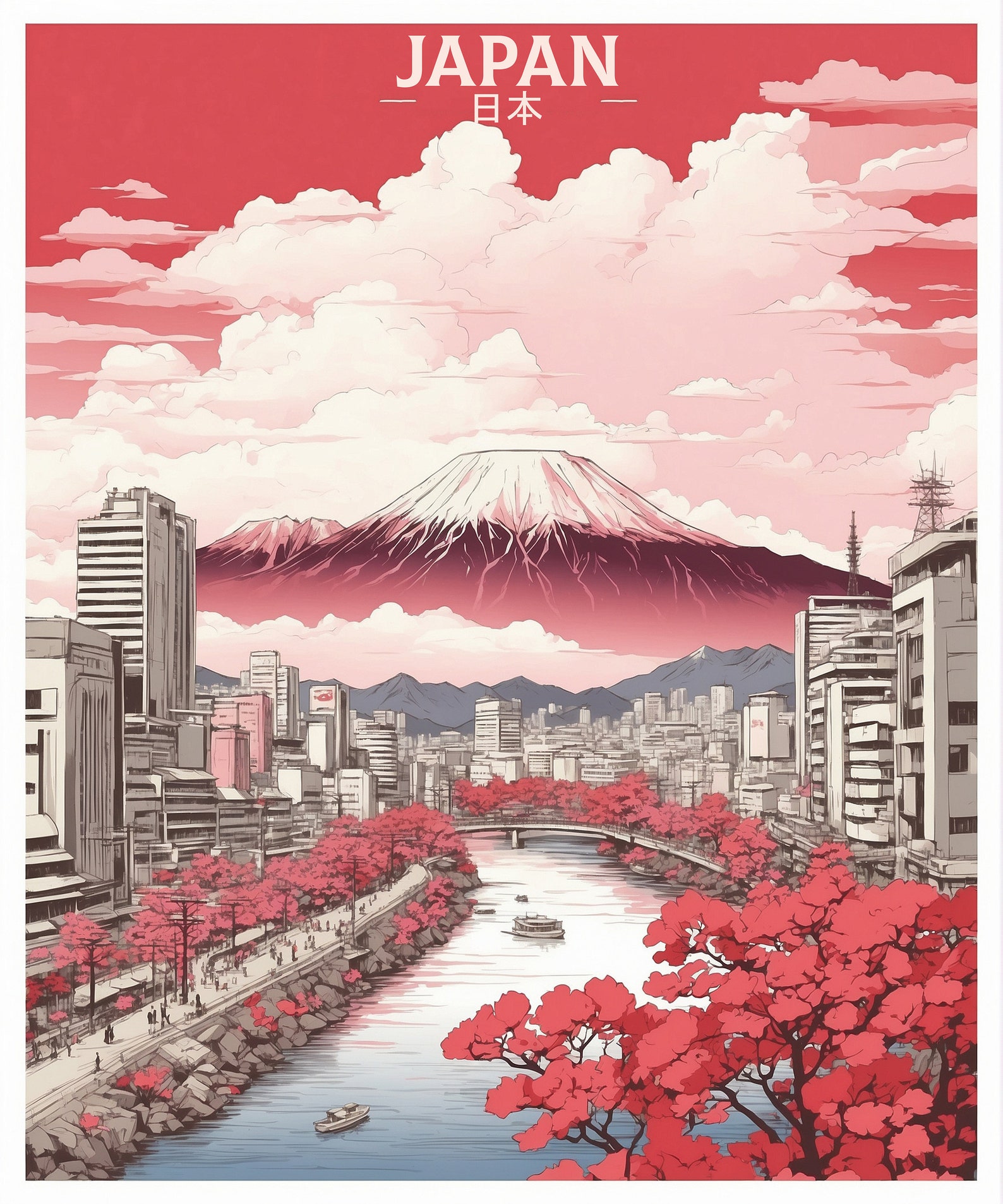 100 Japan Vintage Travel Posters, Japanese Wall Art, Vintage Poster ...