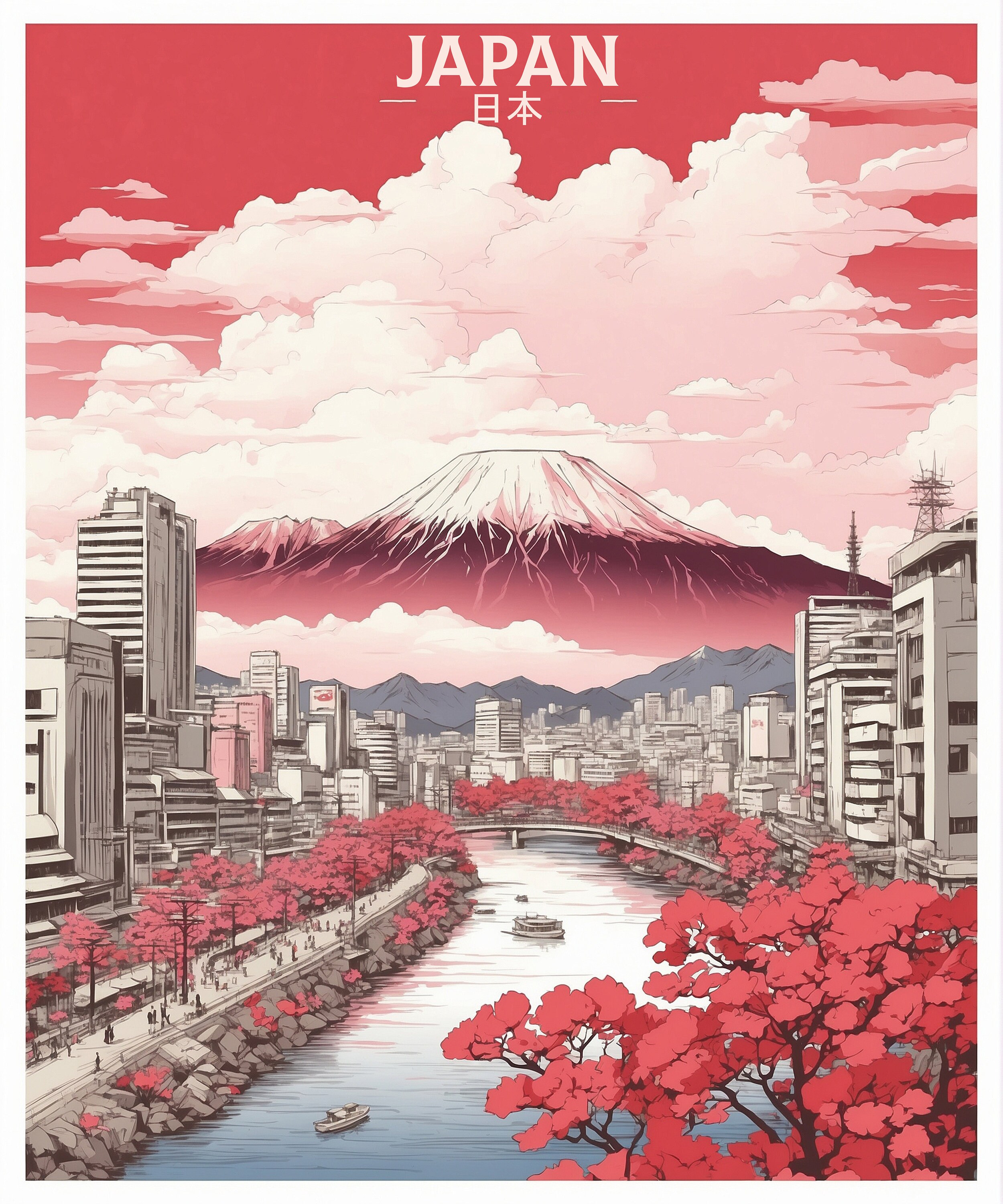 50 Japan Vintage Travel Posters, Japanese Wall Art, Vintage Poster ...