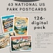 National Park Postcard Set 2 of Each, 63 Parks, Horizontal and Vertical ...