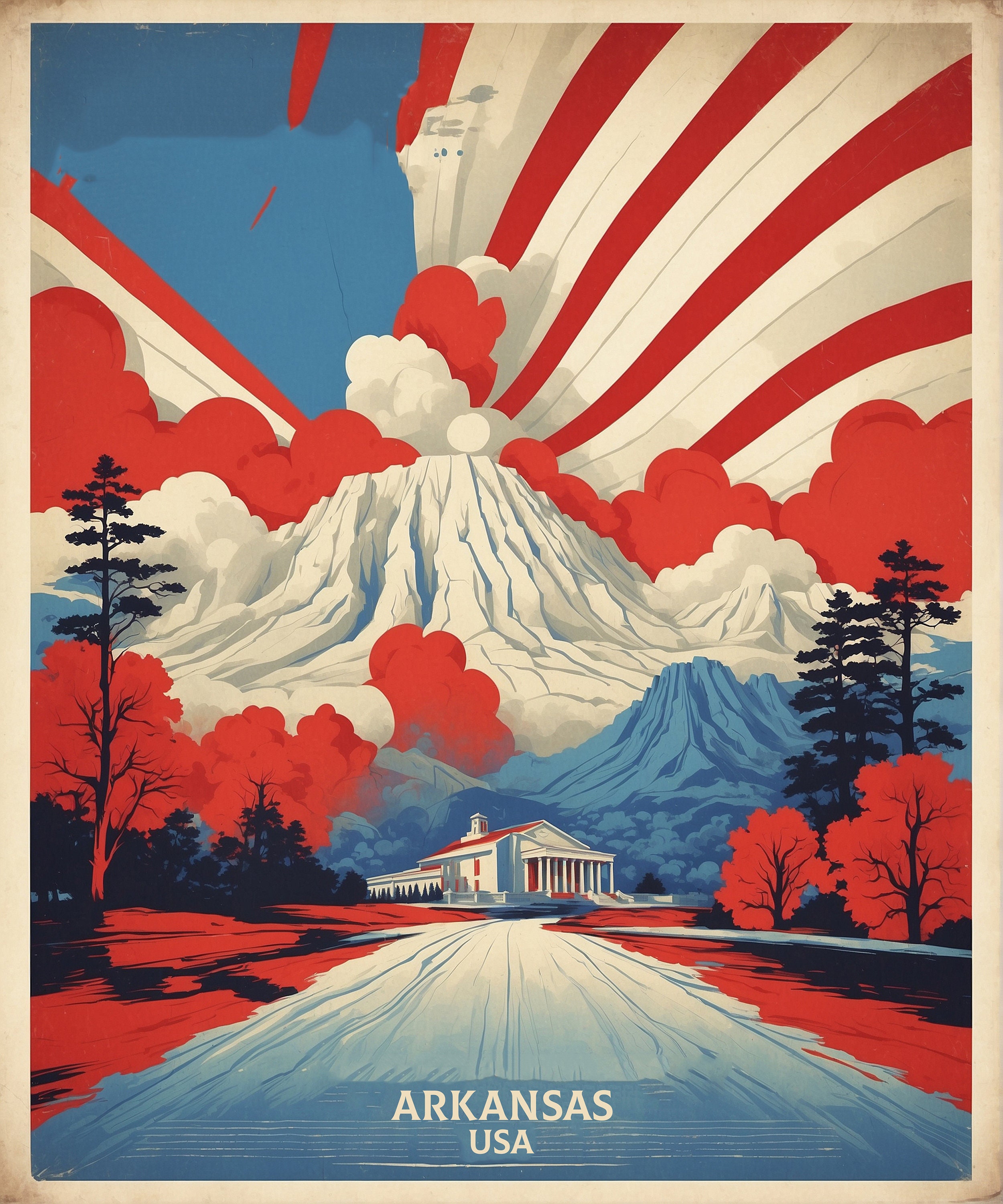 100 USA Vintage Travel Posters, United States Wall Art, Vintage Poster ...