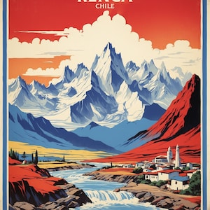 100 Chile Vintage Travel Posters, Chile Wall Art, Chile Vintage Poster ...