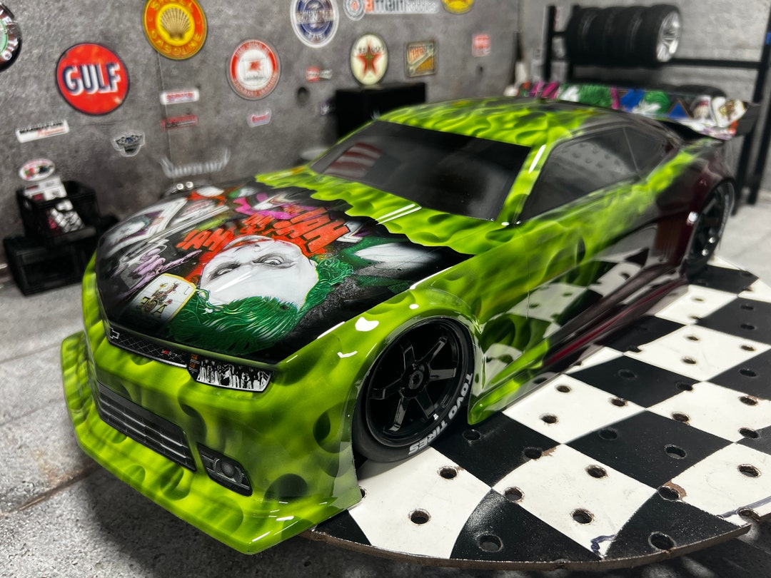 Custom Painted Remote Control 190mm Car Body Chevy Camaro Z28 Joker ...