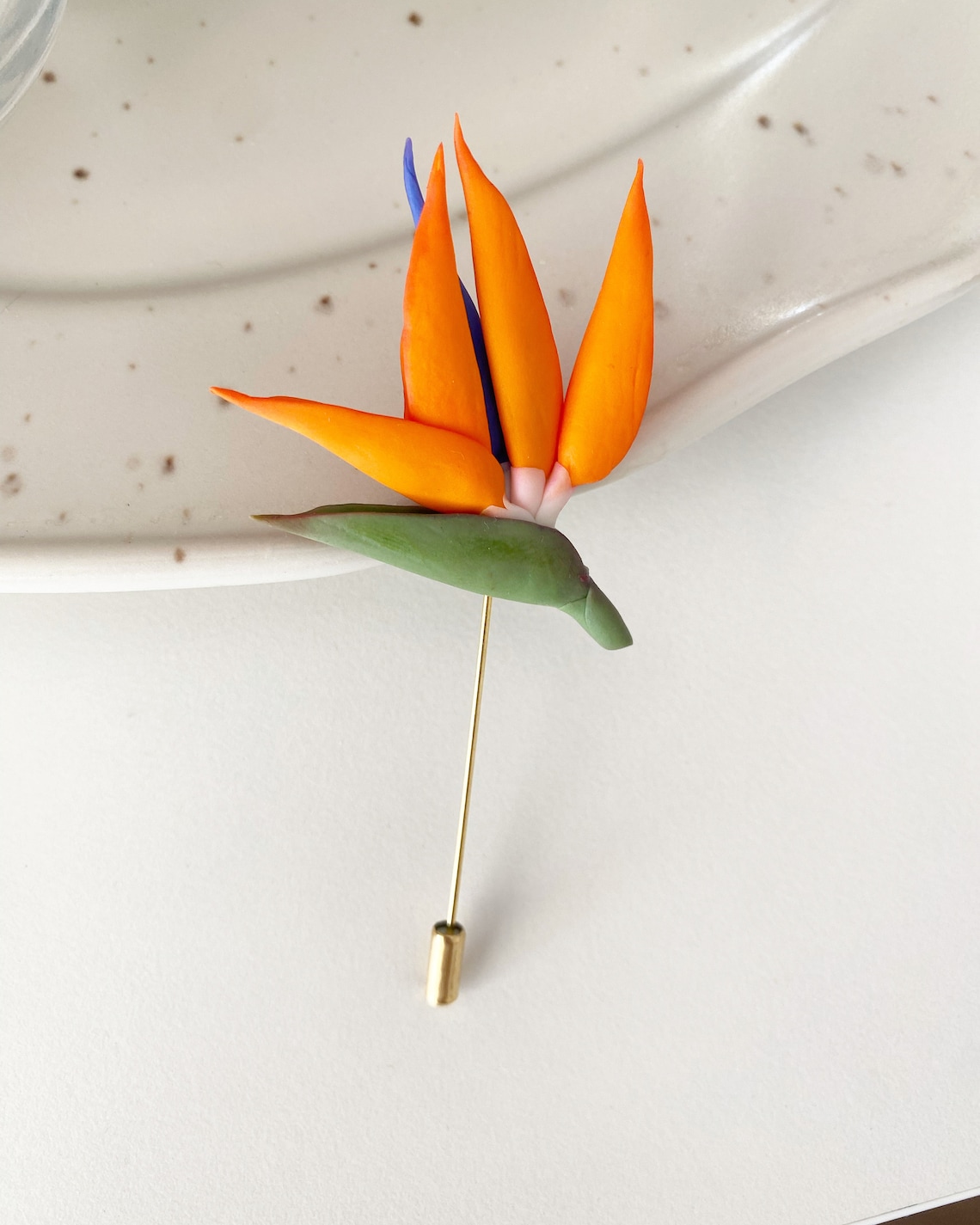 Bird of Paradise Lapel Pin Tropical Flower Lapel Pin Strelitzia Flower ...