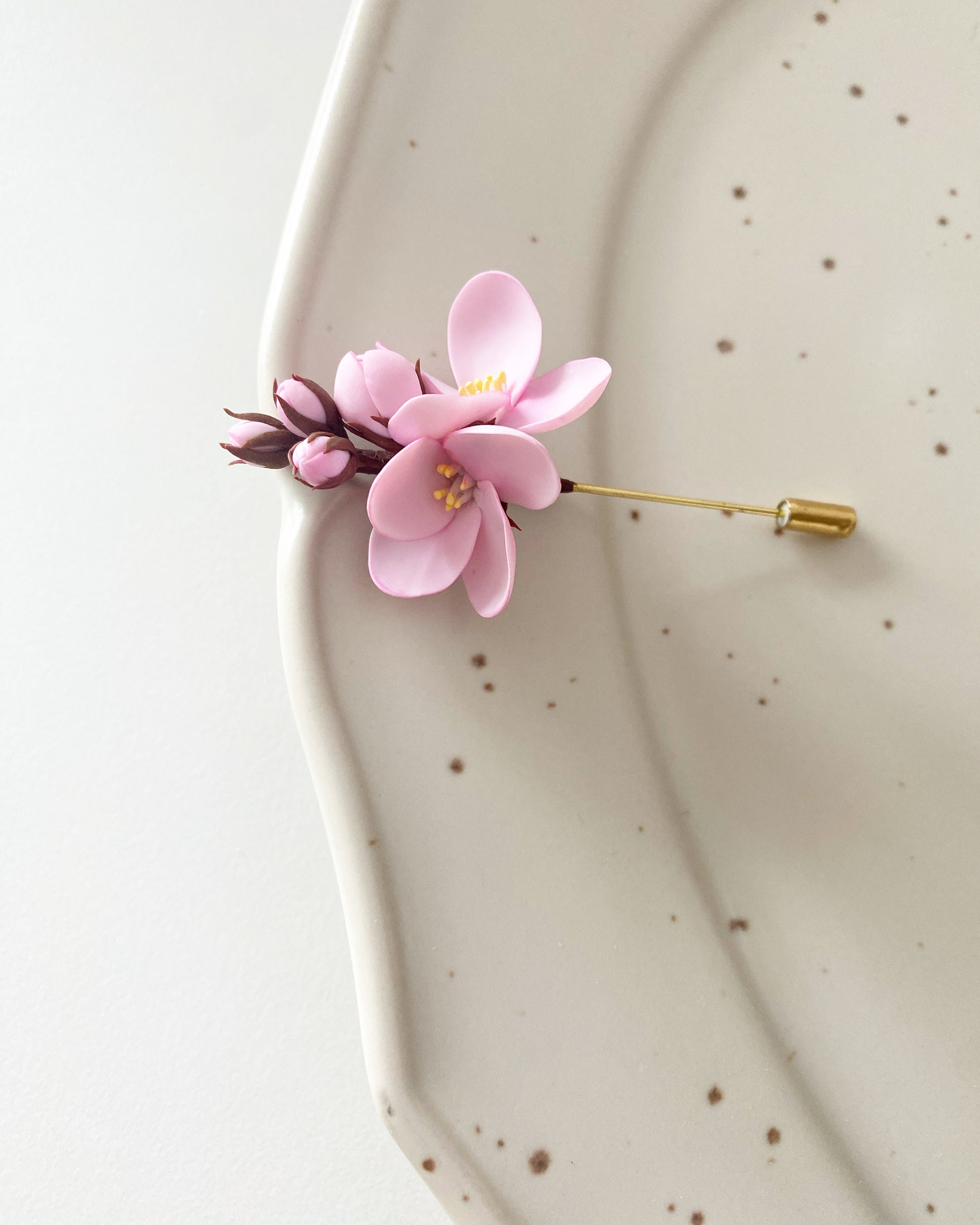 Blossom Lapel Pin Usher Lapel Pin Sakura Flower Lapel Pin Groom Brooch ...