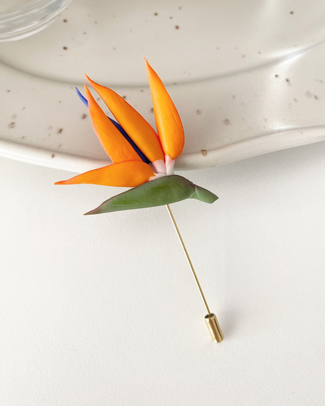 Bird of Paradise Lapel Pin Tropical Flower Lapel Pin Strelitzia Flower ...