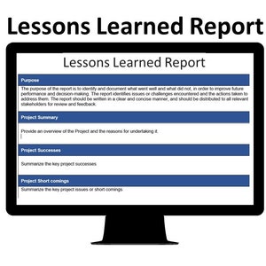 Lessons Learned Report (word) and Log (excel) - 2 Documents for the ...