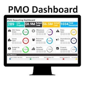 PMO Reporting Dashboard (portfolio Tracker Dashboard, Project Status ...