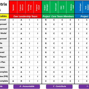 RACI Matrix Roles and Responsibilities Template (powerpoint) Project ...