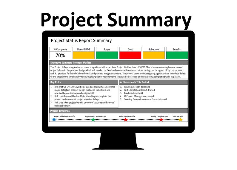 Project Status Report Summary 2 Documents for the Price of 1 ...