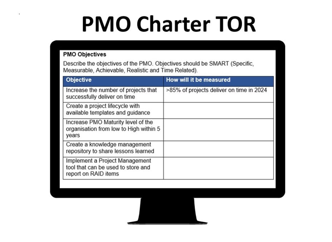 PMO Charter Terms of Reference (word) PMI APM PRINCE2 - Etsy