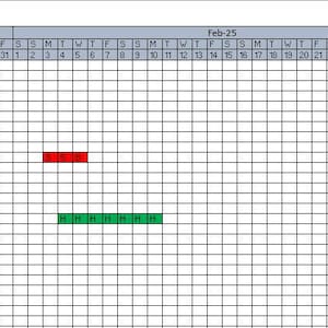 Holiday Annual Leave Tracker Employee Holiday Tracker Staff Holiday ...