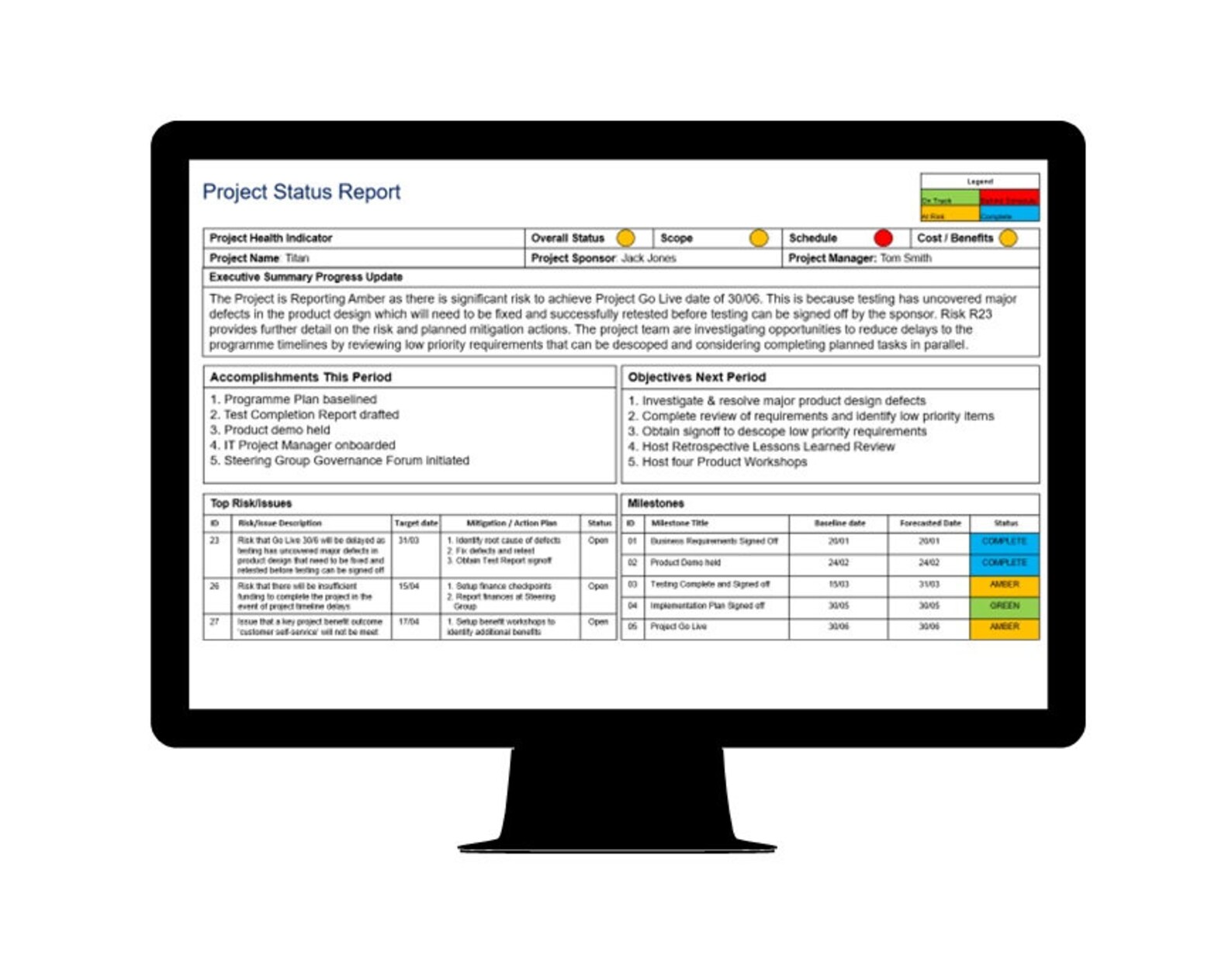 Project Status Report Powerpoint Excel 2 Documents for the Price of 1 ...