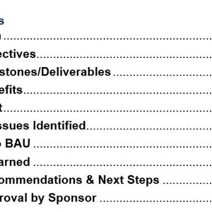 Project Closure Final Report (word) PMP (word) PMI APM PRINCE2 - Etsy