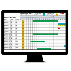 Holiday Annual Leave Tracker Employee Holiday Tracker Staff Holiday ...