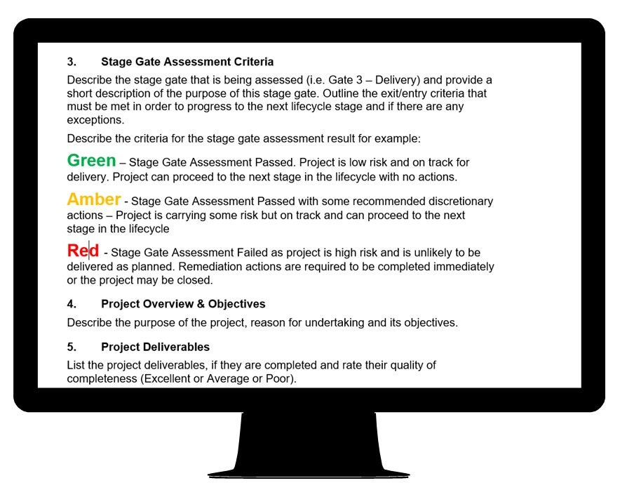 Project Stage Gate Assessment Phase Review word PMI APM PRINCE2 - Etsy