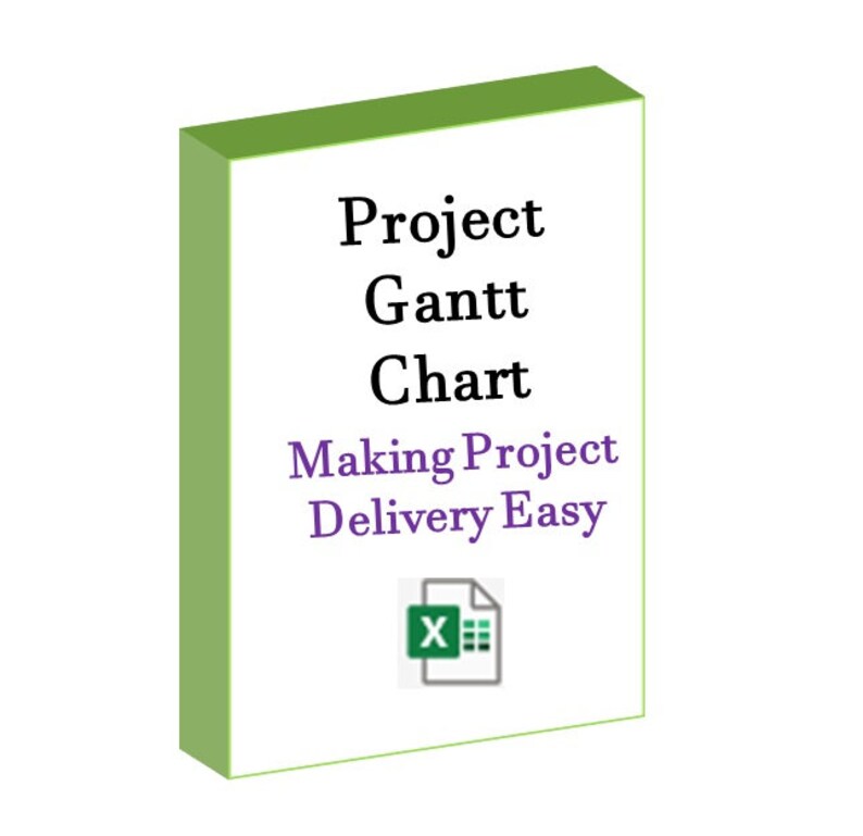 4 Individual Gantt Chart Project Plan Timelines Excel Poap Pmi Apm Prince2 Etsy