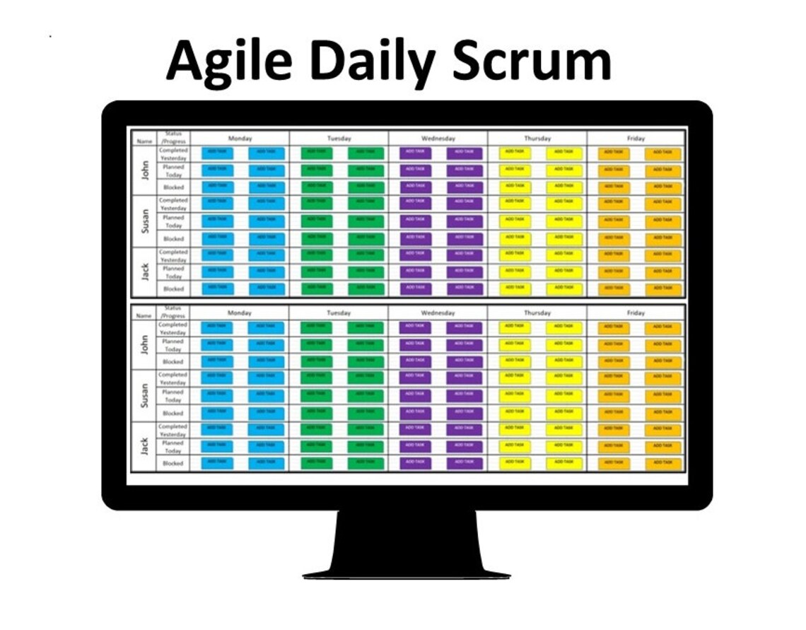 Agile Scrum Template Powerpoint & Excel. 2 Documents for the Price of 1 ...