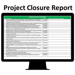 Project Closure Final Report (word) PMP (word) PMI APM PRINCE2 - Etsy