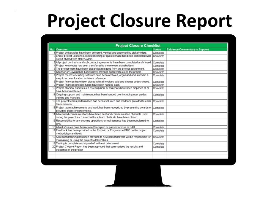 Project Closure Final Report (word) PMP (word) PMI APM PRINCE2 - Etsy