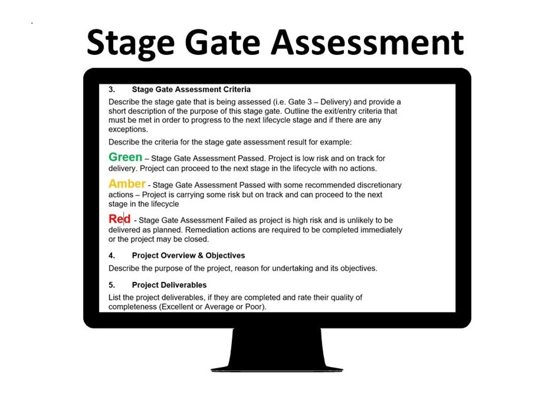 Project Stage Gate Assessment Phase Review (word) PMI APM PRINCE2 - Etsy