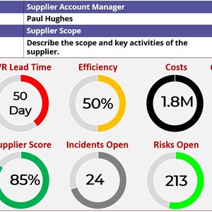 Supplier KPI Dashboard (vendor KPI Dashboard, Supplier Performance ...