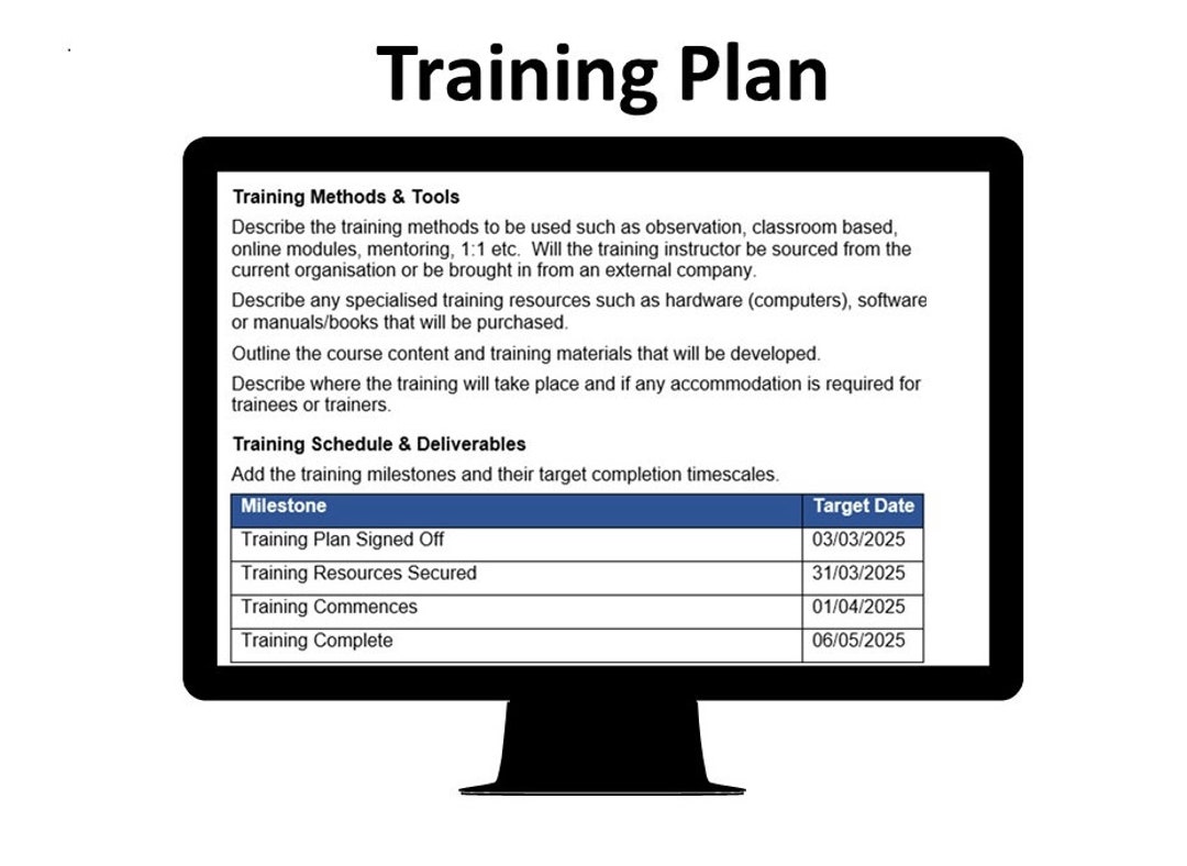 Project Training Plan (word) PMI APM PRINCE2 - Etsy