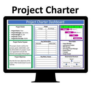 Project Charter Dashboard 2 Incredible Templates for the Price of 1 ...