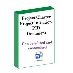 Project Charter PID Tor Brief (word) PMI APM PRINCE2 - Etsy