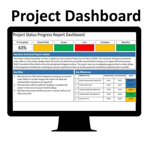 Project Status Progress Report Dashboard 2 Files for the Price of 1 ...