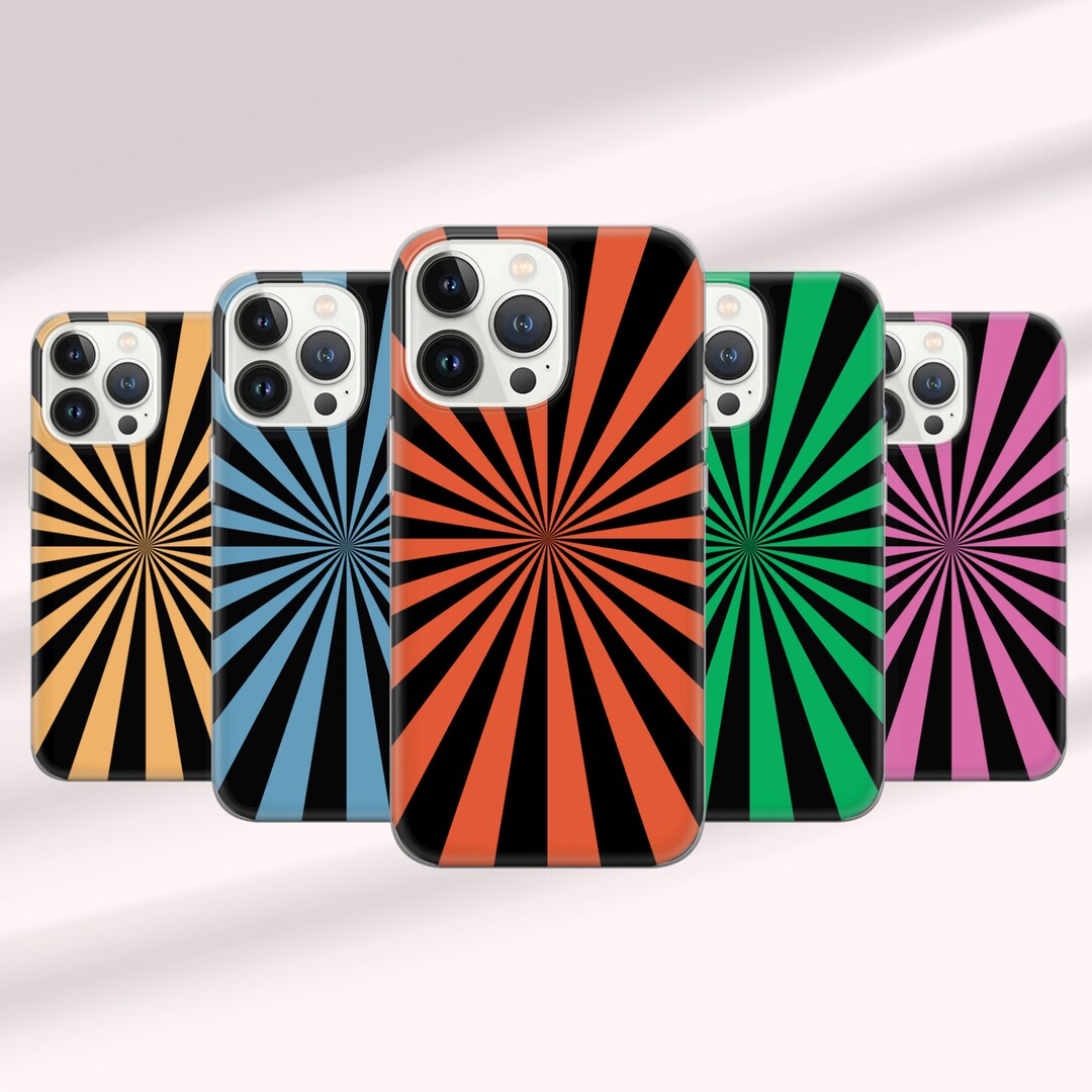 Retro Stripes Phone Case Illusion Vintage Cover Fit for iPhone 15 Pro ...