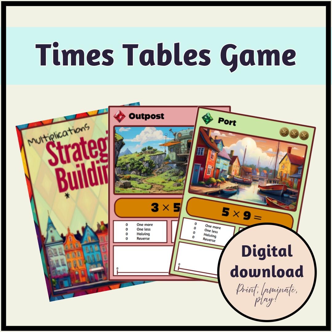 Times Tables Math Game | Printable Multiplication Activity | Fun ...