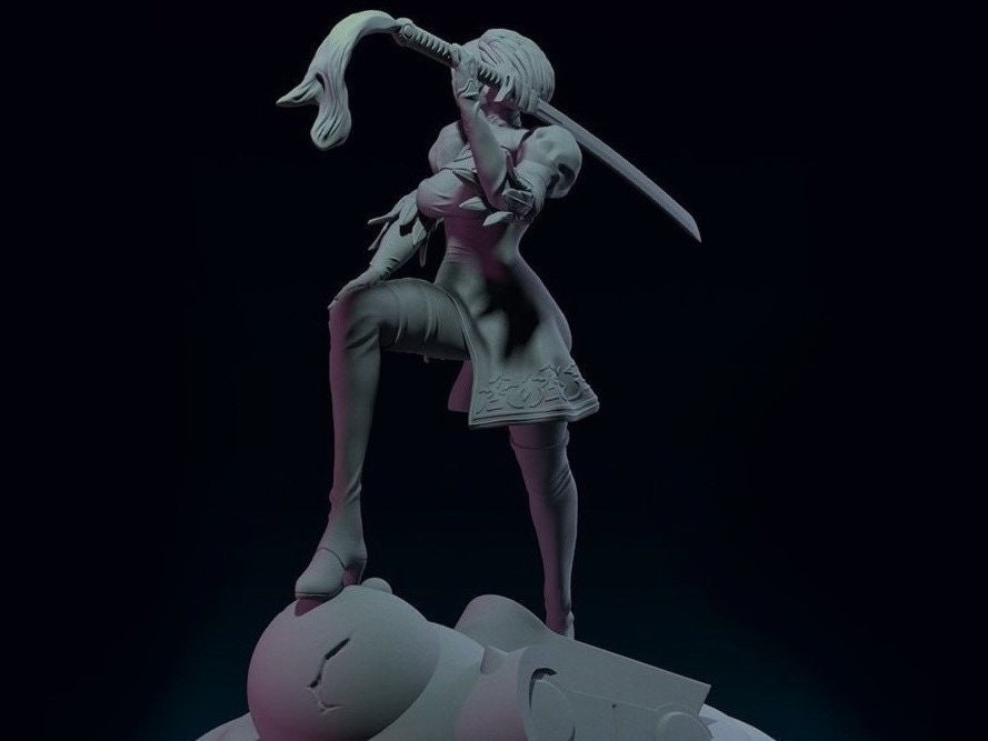 2B Robot Figure, 3D Model, Stl File for 3D Printers, Digital File ...