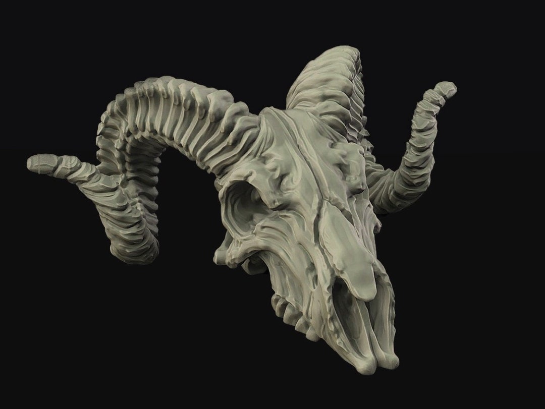 Ram Skull Statue, 3D Model, Stl File for 3D Printers, Digital File ...