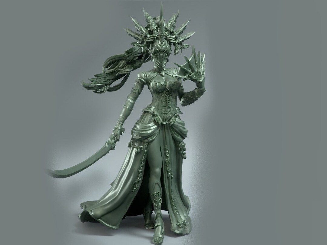 Space Elf Statue, 3D Model, Stl File for 3D Printers, Digital File ...