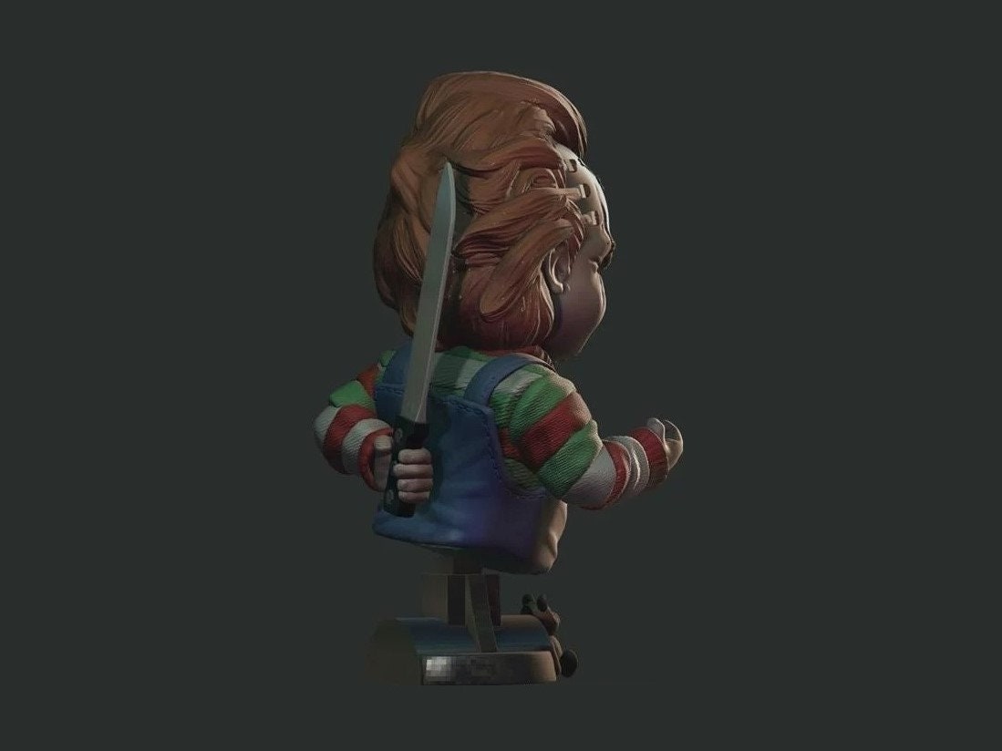 Bust Chucky, 3D Model, Stl File for 3D Printers, Digital File, Comics ...